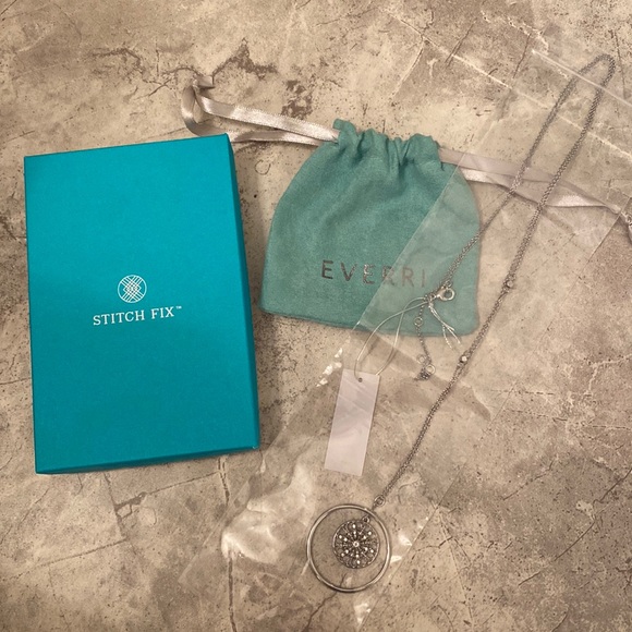 everri | Jewelry | New Everri Silver Tone Long Necklace | Poshmark